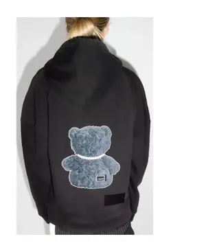 We11Done Bear Graphic Hooded Sweatshirt