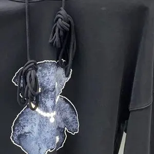 We11Done Bear Graphic Hooded Sweatshirt