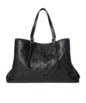 Gucci Emblem Large Tote Bag - Black