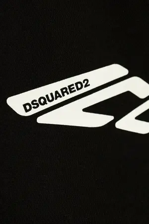 Dsquared2 Sleeveless Cropped Tank Top With Logo Detail - Black