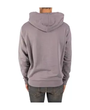 Balmain Logo Printed Drawstring Hoodie - Gray