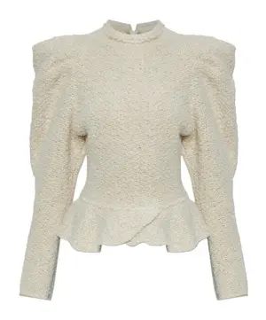 ISABEL MARANT ÉTOILE Isabel Marant Giamili Knitted Puff Sleeve Top