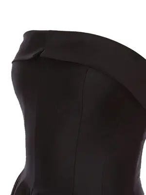 Alberta Ferretti Sleeveless Tube Top Dress With Pleated Details