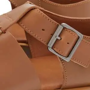 Paraboot Leather Sandals With Buckle Detail - Brown