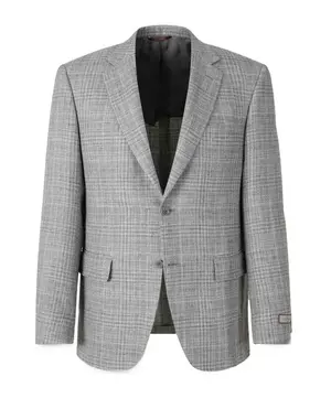Canali American Straight Check Blazer - Gray