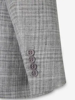 Canali American Straight Check Blazer - Gray