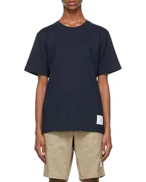 Thom Browne Logo Patch Crewneck T-shirt