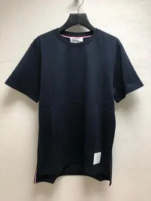 Thom Browne Logo Patch Crewneck T-shirt