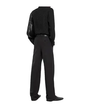 Gucci Monogrammed Collared Long-sleeve Shirt