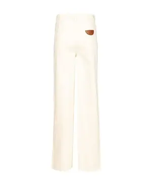 Chloé Logo Patch Wide-leg Jeans
