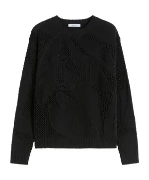 Max Mara Openwork Sweater - Black