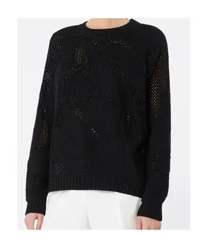 Max Mara Openwork Sweater - Black