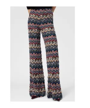 Missoni Zigzag Wide-leg Trousers - Gray
