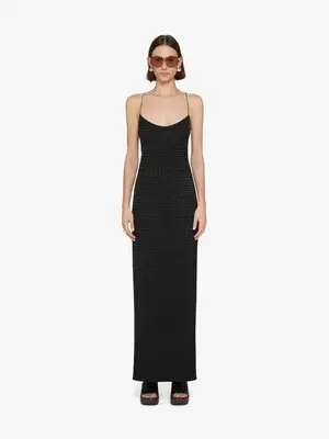 Givenchy 4g Jacquard Spaghetti Strap Maxi Dress