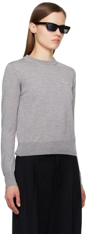 Maison Kitsuné Baby Fox Patch Crewneck Jumper