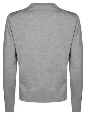 Maison Kitsuné Baby Fox Patch Crewneck Jumper - Gray