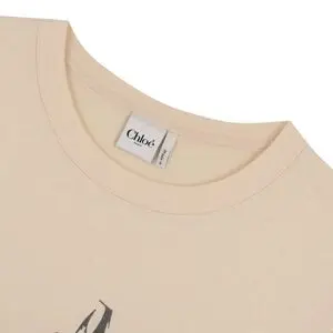 Chloé Logo And Pineapple Print Crewneck T-shirt - Tender Peach