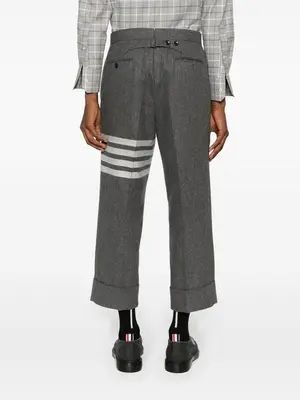 Thom Browne 4-bar Stripe Detailed Flannel Trousers