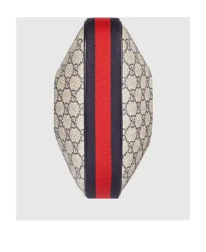 Gucci Attache Monogram Print Small Shoulder Bag - Gray