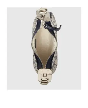 Gucci Attache Monogram Print Small Shoulder Bag - Gray