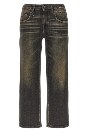 R13 Distressed Straight-leg Jeans - Black