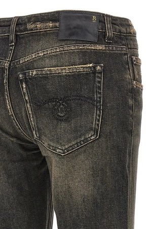 R13 Distressed Straight-leg Jeans - Black