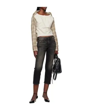 R13 Distressed Straight-leg Jeans - Black
