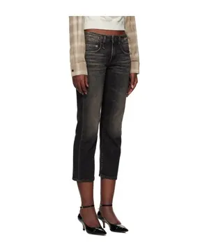 R13 Distressed Straight-leg Jeans - Black