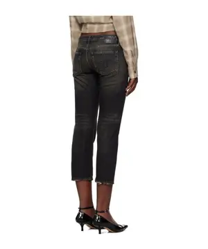 R13 Distressed Straight-leg Jeans - Black