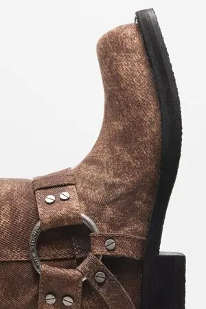Acne Studios Denim Buckle Boots