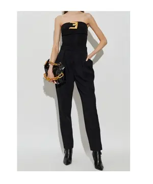 Balmain High Waisted Pleat Detailed Tailored Trousers