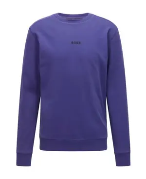 Hugo Boss Long-sleeved Hoodie With Logo - Blue