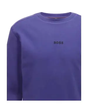 Hugo Boss Long-sleeved Hoodie With Logo - Blue