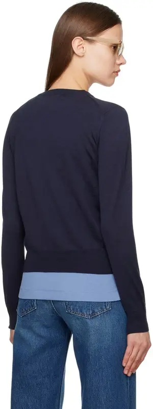 Maison Kitsuné Baby Fox Patch Crew Neck Jumper - Black