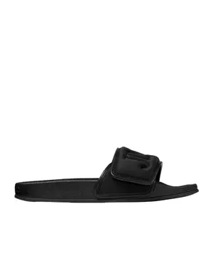 JIMMY CHOO Open-toe Slides With Adjustable Strap - Black
