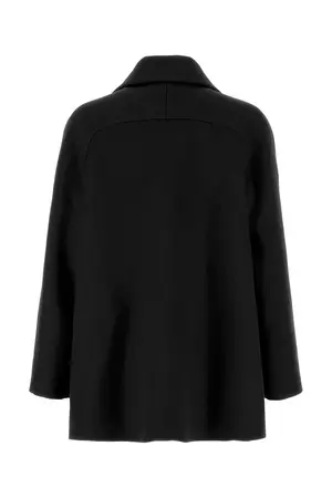 Valentino Garavani Logo Plaque Button-up Coat