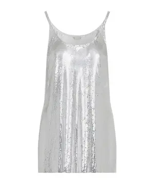 Rabanne Embellished Sleeveless Top - Silver