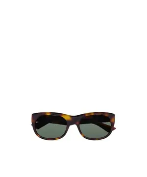 Saint Laurent Tortoiseshell Logo Sunglasses - Black