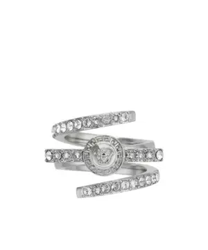 Versace Embellished Medusa Ring