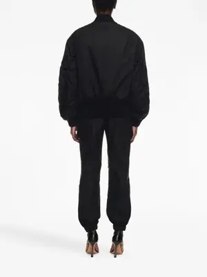 Off-White Band-collared Zip-up Bomber Jacket - Black