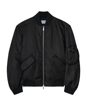 Off-White Band-collared Zip-up Bomber Jacket
