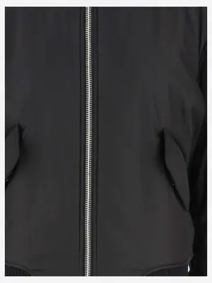 Off-White Band-collared Zip-up Bomber Jacket