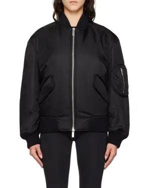 Off-White Band-collared Zip-up Bomber Jacket
