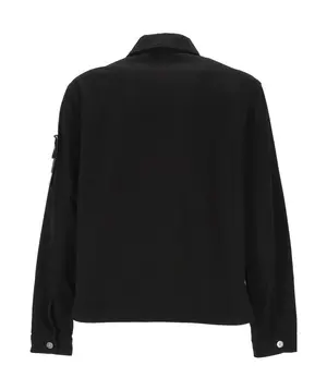 Stone Island Button Detailed Denim Jacket - Black