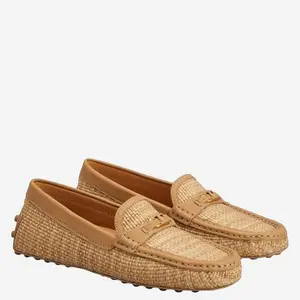 TOD'S Logo-detail Flat Loafers - Camel