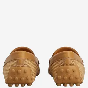 TOD'S Logo-detail Flat Loafers - Camel
