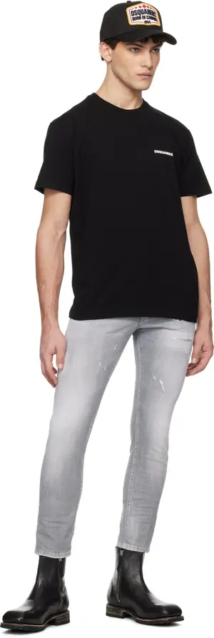 Dsquared2 Skater Distressed Skinny Jeans - Grey