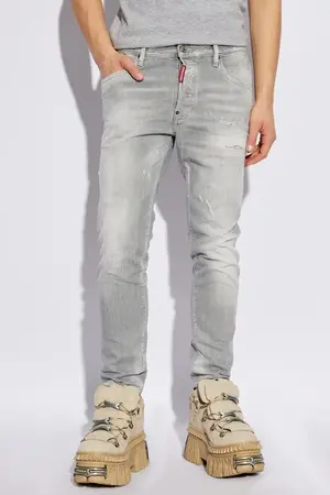 Dsquared2 Skater Distressed Skinny Jeans - Grey
