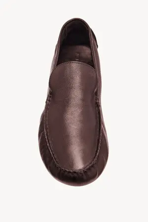 THE ROW Round-headed Loafers - Black