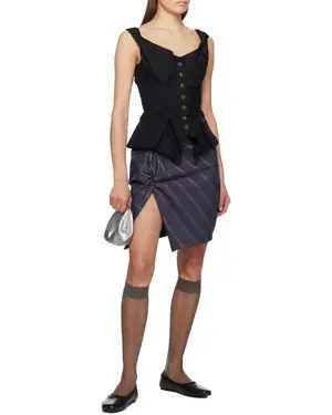 VIVIENNE WESTWOOD Logo Embroidered Buttoned Top